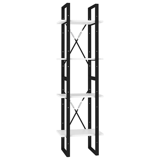 Kendria Wooden 4-Tier Bookshelf In White