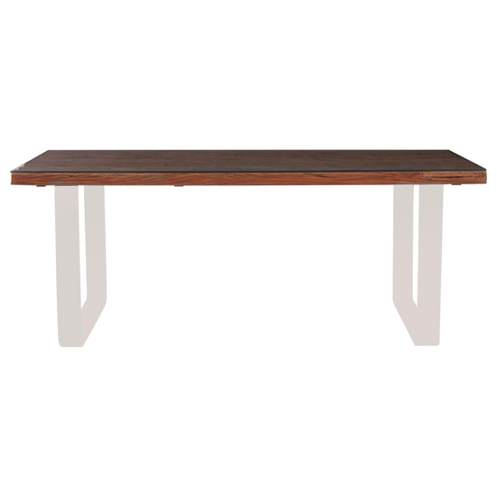 Kero Glass Top Dining Table With U-Shaped Base In Natural