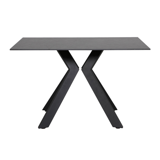 Kiel Metal Dining Table Rectangular 1200mm In Black