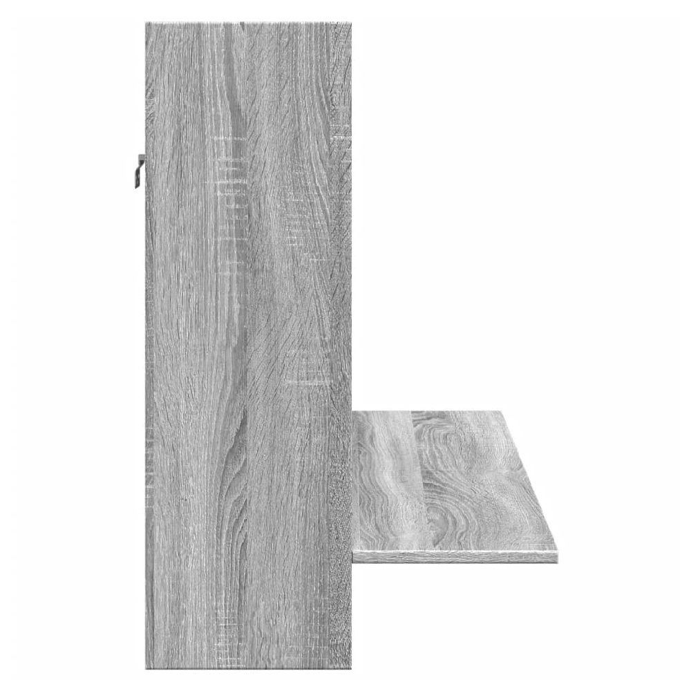 Kodak Wooden Wall Mounted Laptop Desk In Grey Sonoma