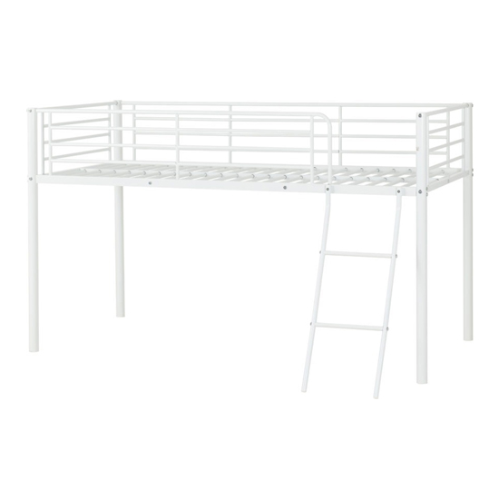 Kyoto Metal Mid Sleeper Bunk Bed In White | Furniture in Fashion
