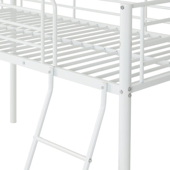 Kyoto Metal Mid Sleeper Bunk Bed In White | Furniture in Fashion