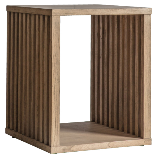 Kyron Square Wooden Side Table In Natural | Furniture in Fashion