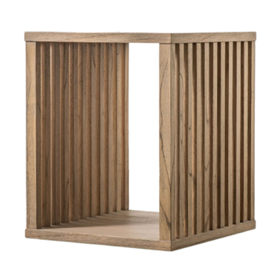 Kyron Wooden Square Side Table In Natural
