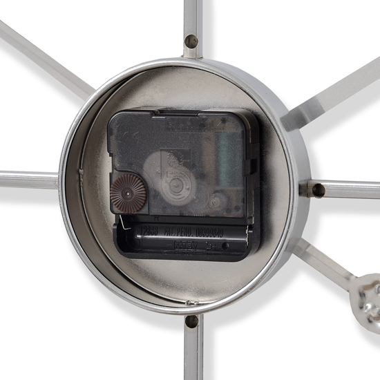 Lariat Skeleton Metal Wall Clock In Grey | Furniture in Fashion