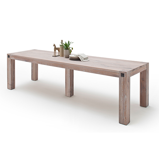 Leeds Extra Large Wooden Dining Table In Whitewashed Oak | Furniture in ...