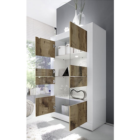 White Wood Display Cabinet Corner Display Cabinets