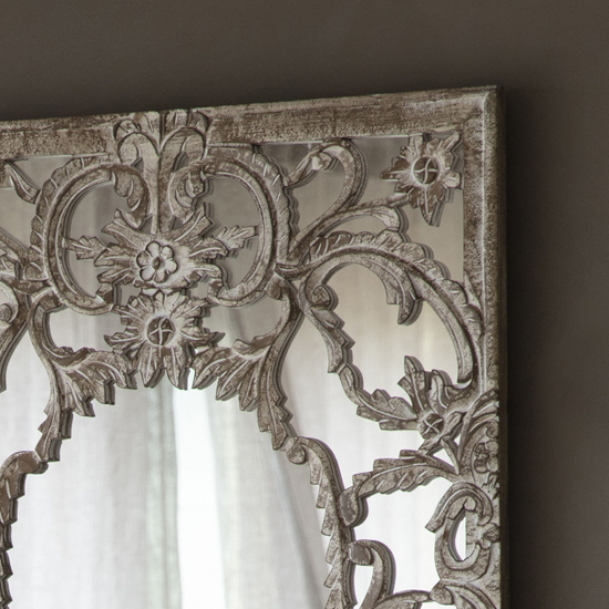 Lenoir Portrait Wall Mirror In Natural And Whitewash Frame | Furniture ...