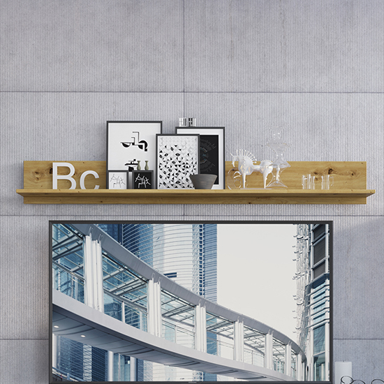 Levy Wooden Wall Shelf In Oak | Furniture in Fashion