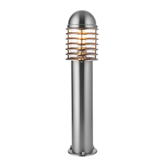 Louvre Small Floor Lamp In Brushed Steel | FiF