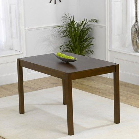 Luzern Rectangular 120cm Wooden Dining Table In Dark Oak