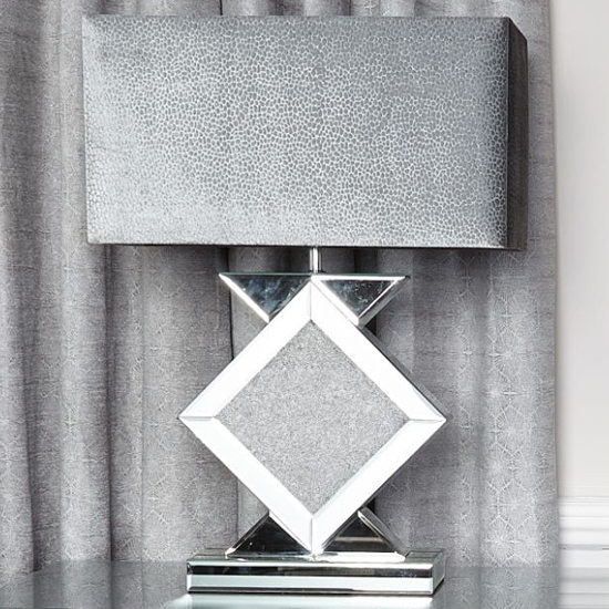 Mackay Smoked Skin Shade Table Lamp With Smoked Glass Base