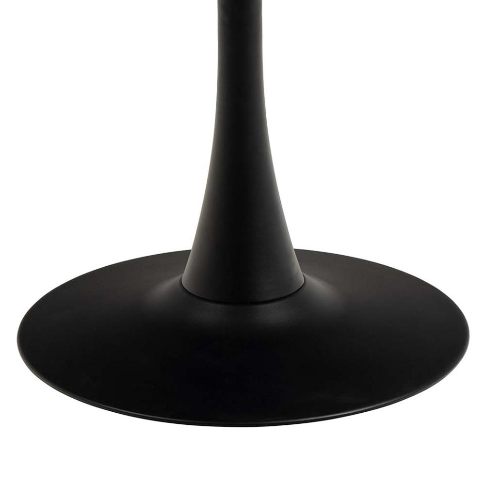 Macon Ceramic Dining Table With Steel Base In Matt Black Grantham