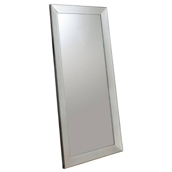 Madonna Rectangular Leaner Mirror In Silver Frame | Furniture in Fashion