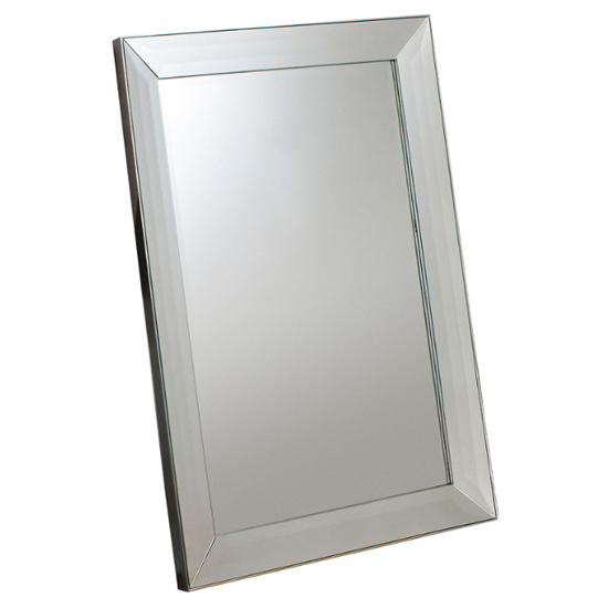 Madonna Rectangular Wall Mirror In Silver Frame