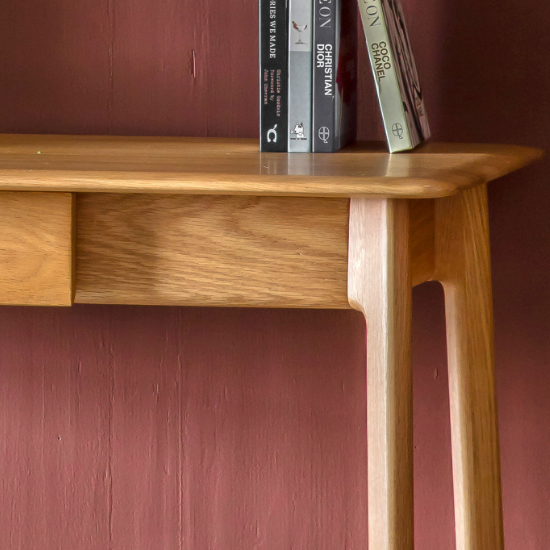 Madrina Wooden Laptop Desk With 1 Drawer In Oak | Furniture in Fashion