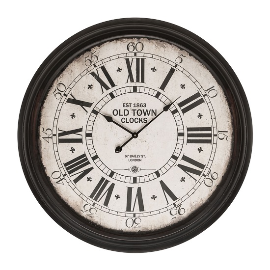 Magnus Round Wall Clock In Black | Furniture in Fashion
