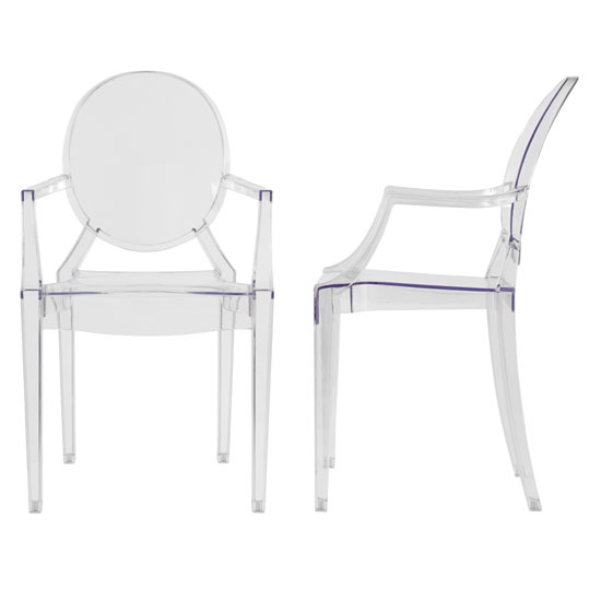 Lilly Clear Dining Room Chair A Pair | Furniture in Fashion