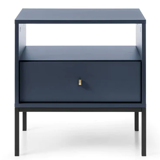 Malibu Wooden Side Table With 1 Drawer In Navy | Furniture in Fashion