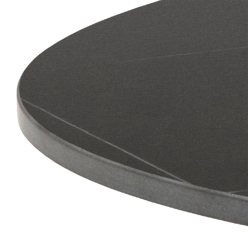 Manteo Ceramic Round Coffee Table in Matt black