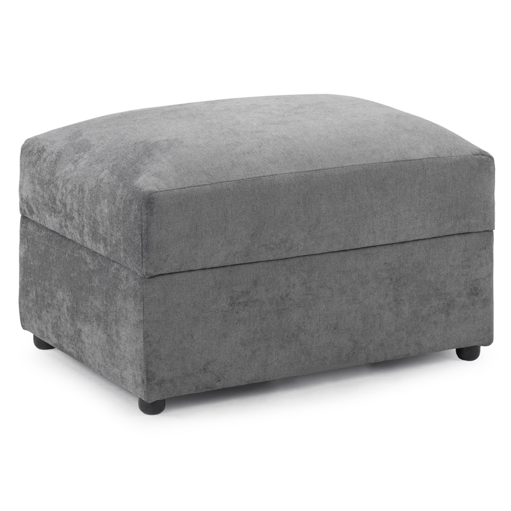 Maxton Fabric Foot Stool In Grey | Furniture in Fashion