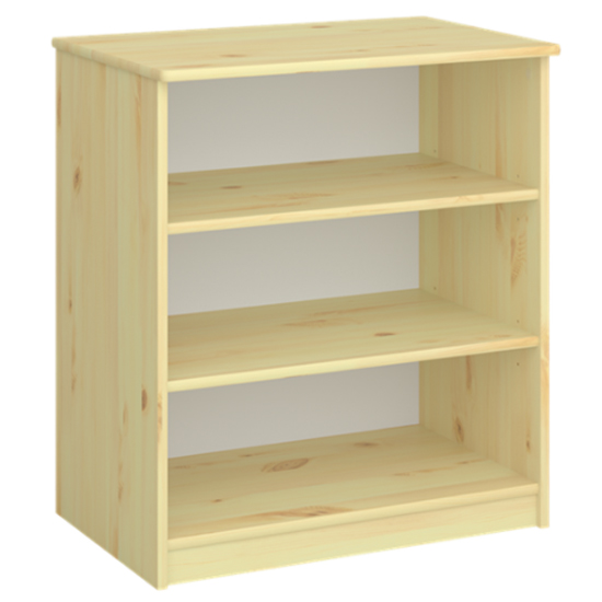 Memphis Kids Wooden Bookcase In Natural With 2 Shelves | FiF