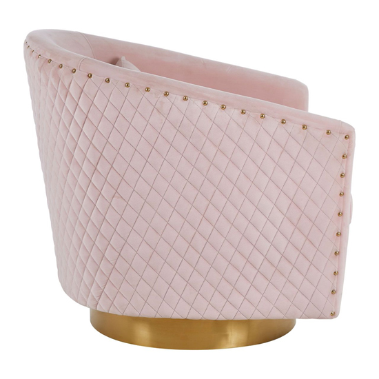 Menkib Upholstered Velvet Tub Chair In Soft Pink | Furniture in Fashion