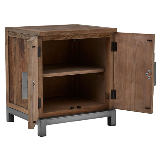 Micos Small Wooden Storage Cabinet With 2 Doors In Natural Elm ...