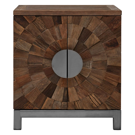 Micos Small Wooden Storage Cabinet With 2 Doors In Natural Elm ...