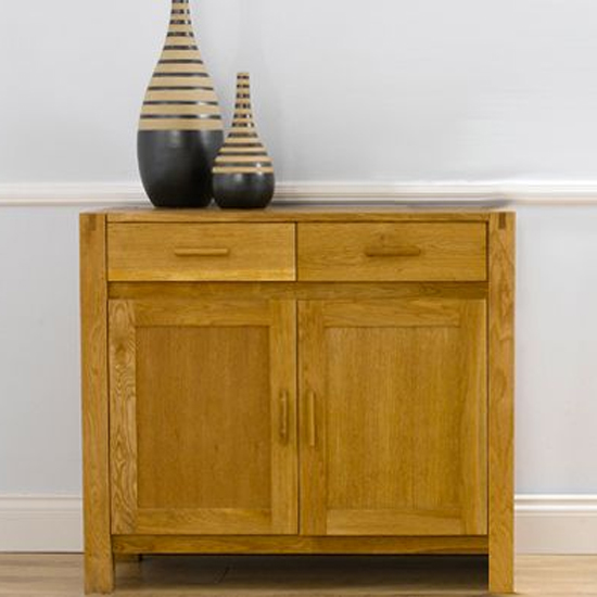Milan Medium Wooden Sideboard In Oak | Furniture in Fashion