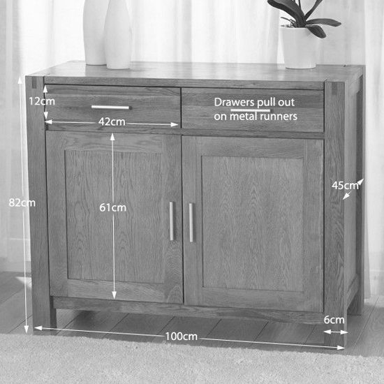 Milan Medium Wooden Sideboard In Oak | Furniture in Fashion