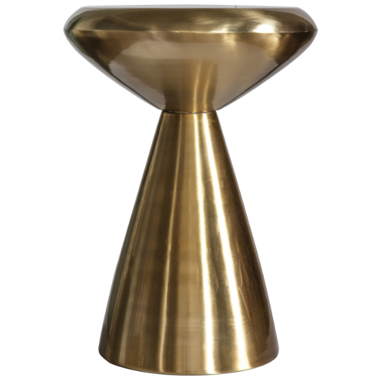 Molten Round Metal Side Table In Gold | Furniture in Fashion