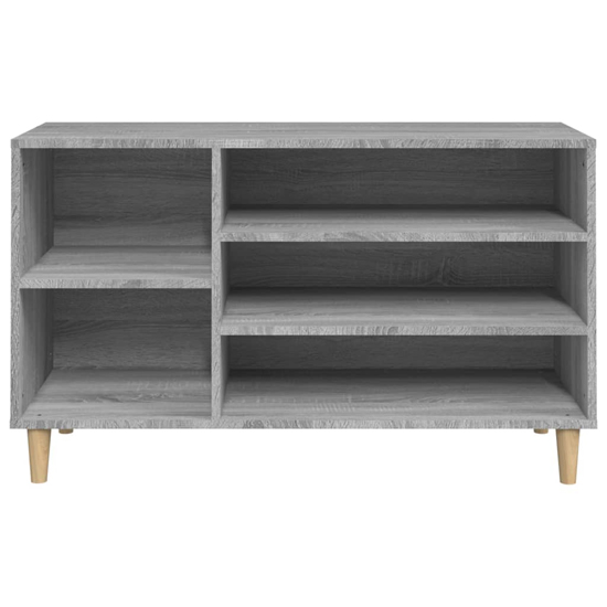 Monza Wooden Hallway Shoe Storage Rack In Grey Sonoma Oak