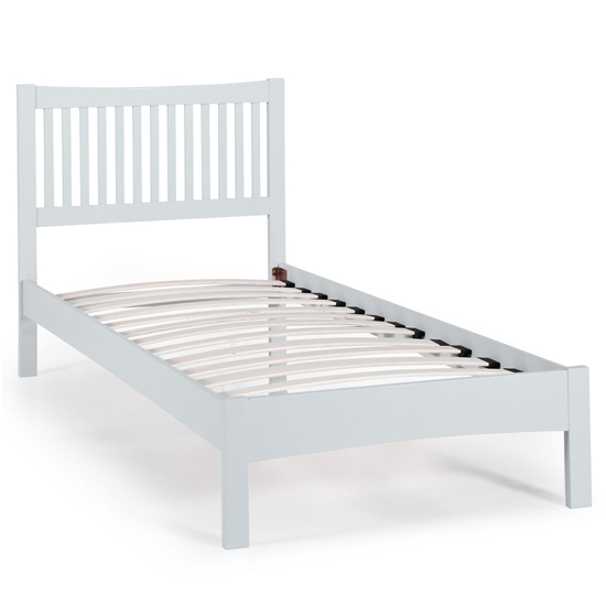Mya Hevea Wooden Single Bed In Grey | Furniture in Fashion