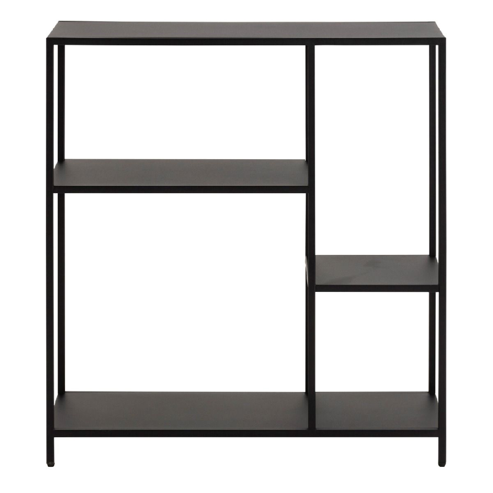Napa Metal Bookcase With 3 Shelves In Matt Black