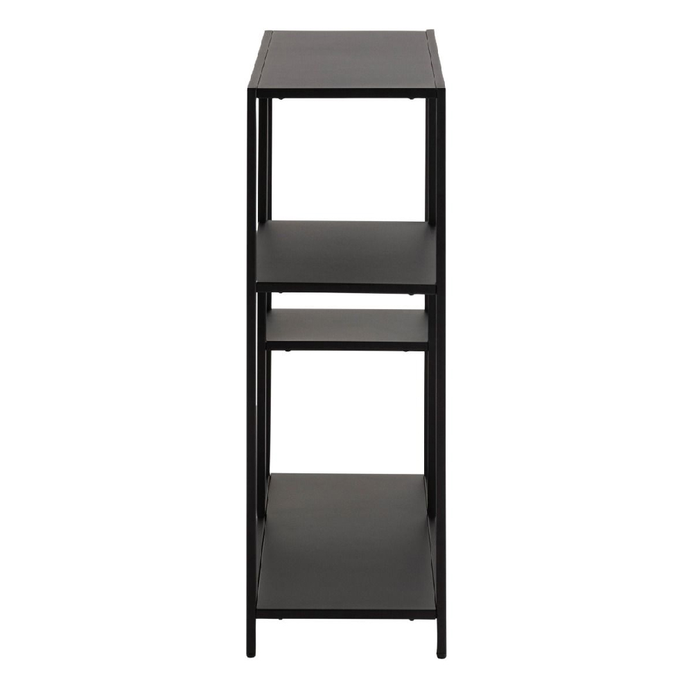 Napa Metal Bookcase With 3 Shelves In Matt Black
