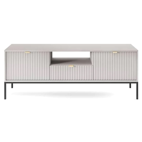 Napa Wooden TV Stand With 2 Doors In Matt Grey | Furniture in Fashion