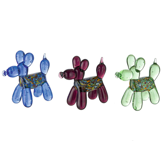 Newark Glass Balloon Dog Sculpture In Multicolour