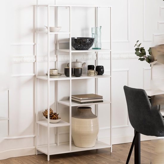 Newberry Metal Bookcase With 3 Shelves In Matt Black | Furniture in Fashion