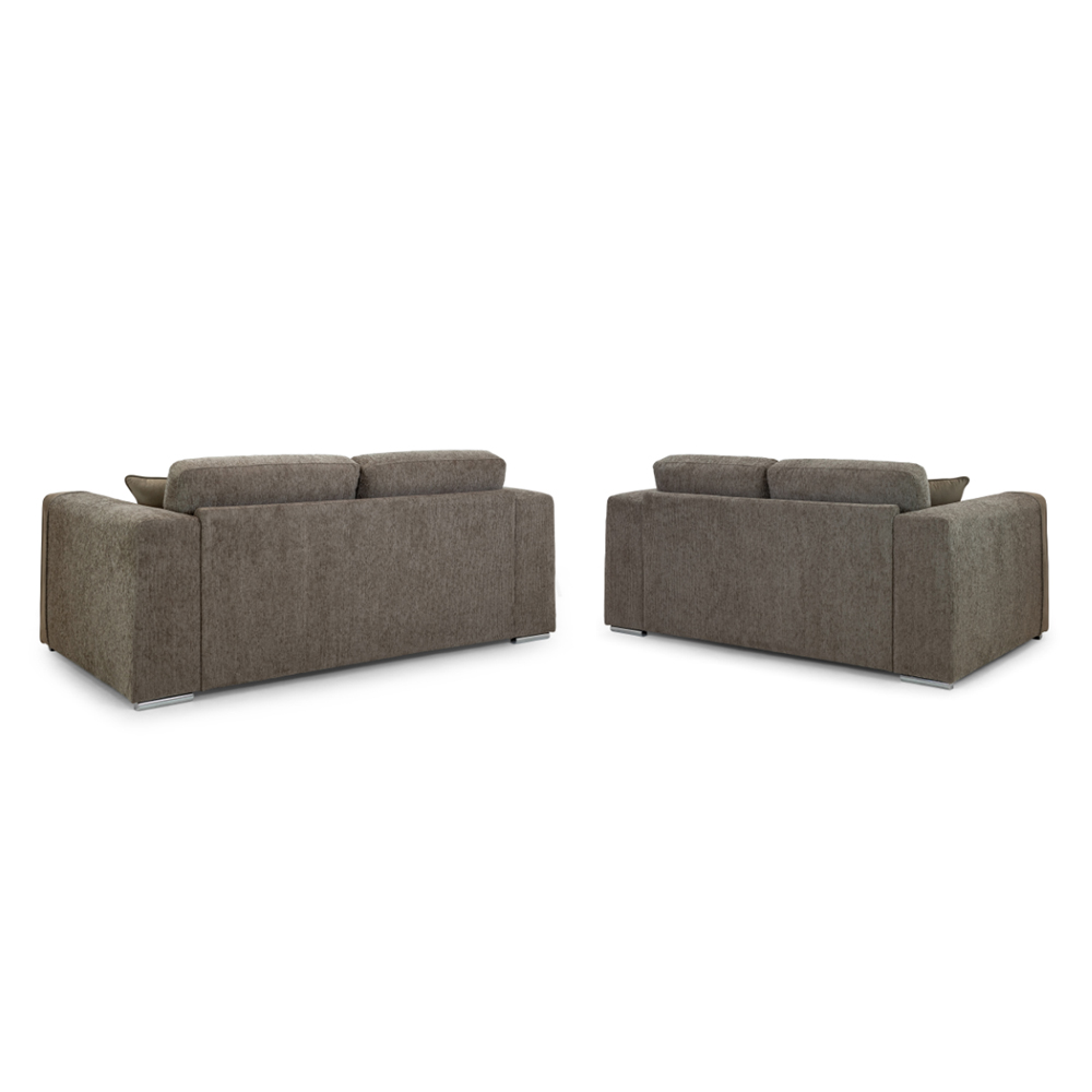 Newnan Fabric 3+2 Seater Sofa Set In Mocha