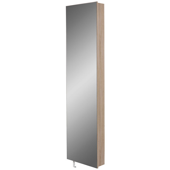 Novato Mirrored Rotating Shoe Storage Cabinet In Sonoma Oak | Furniture ...