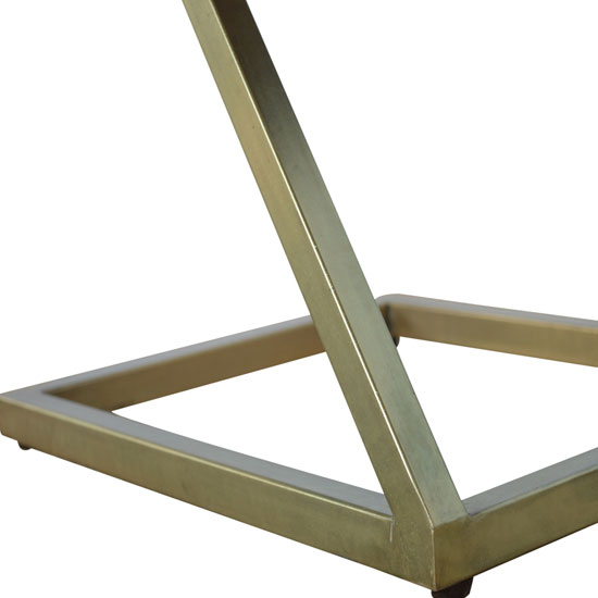 Nutty Wooden Z-Shaped Side Table In Chestnut With Gold Base | Furniture ...