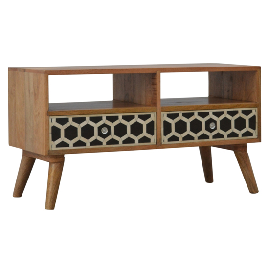 Ouzo Wooden TV Stand In Bone Inlay And Oak | FiF