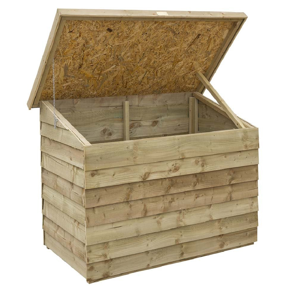 Omaha Wooden Garden Patio Chest In Natural