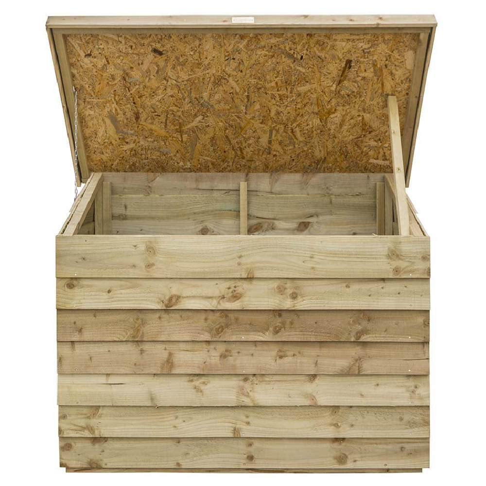 Omaha Wooden Garden Patio Chest In Natural