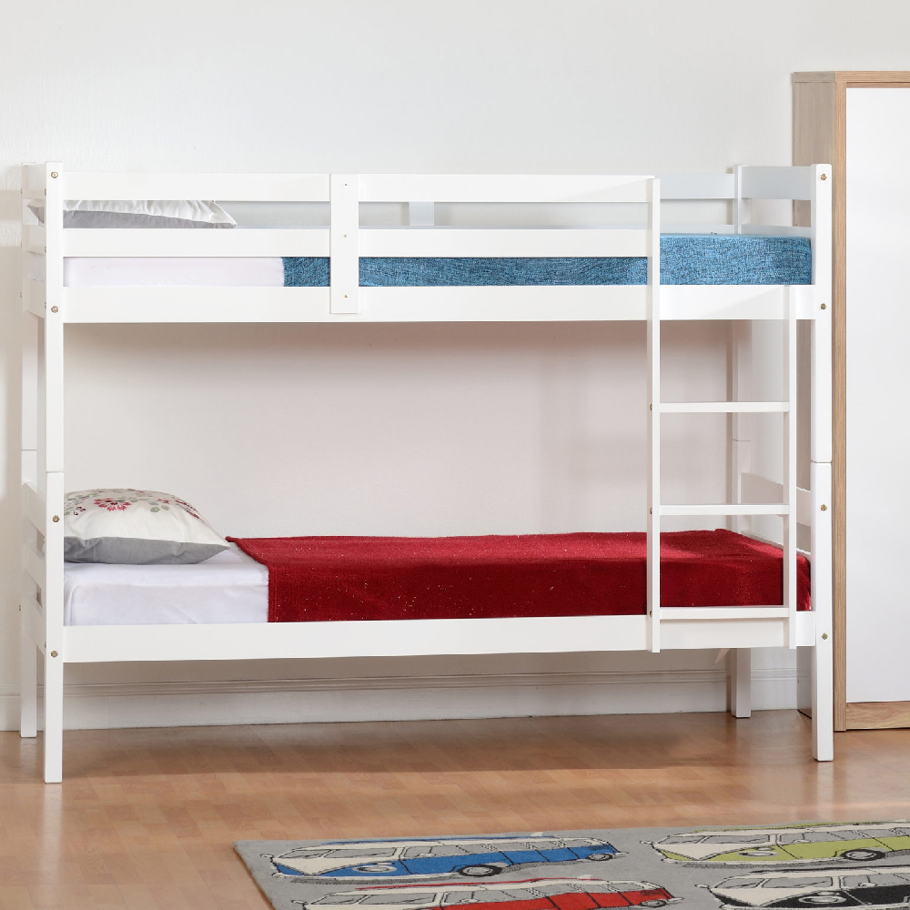 Leonie Large Day Bed With Pull Out UnderBed In Solid Wood White ...