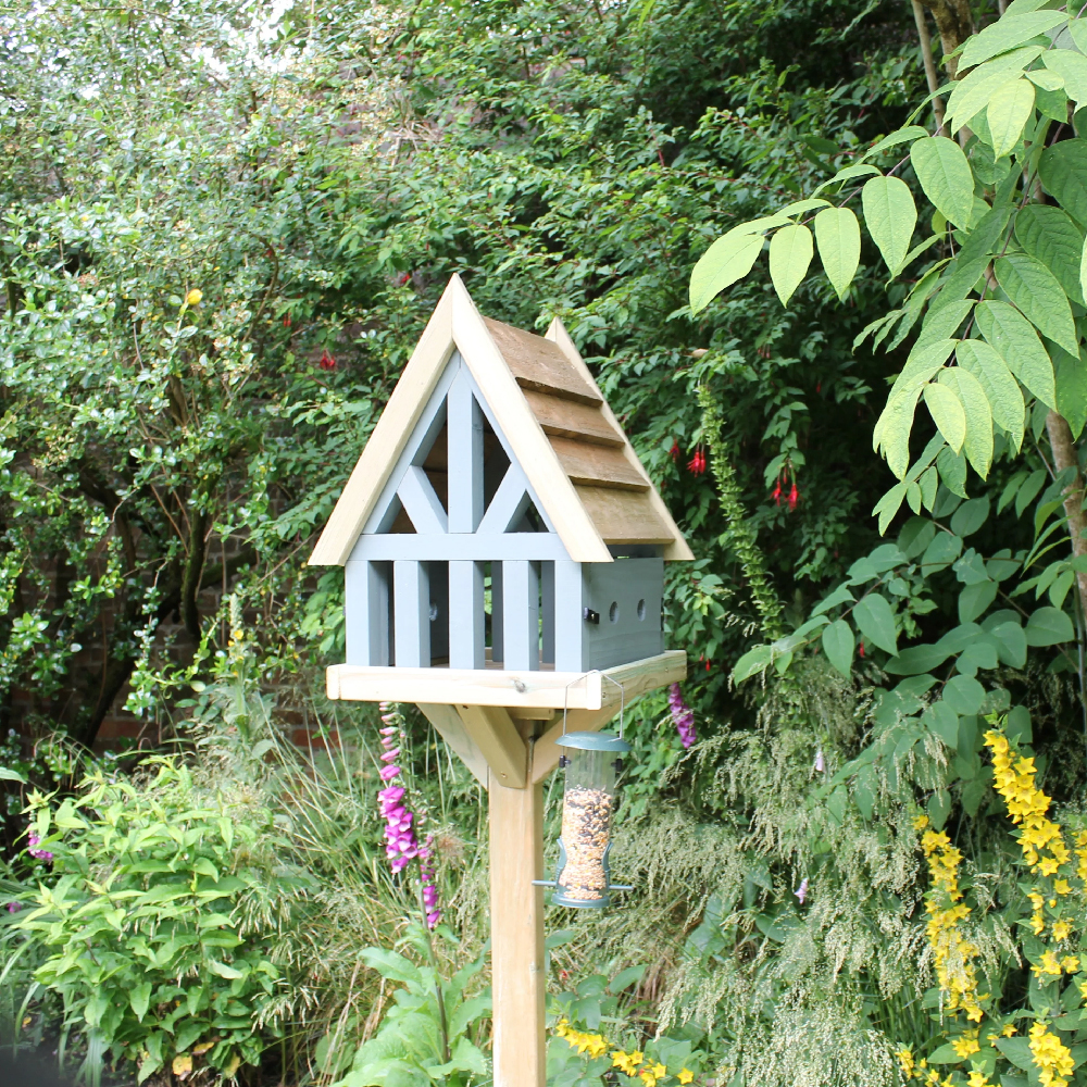 Piercy Wooden Garden Bird Table In Natural