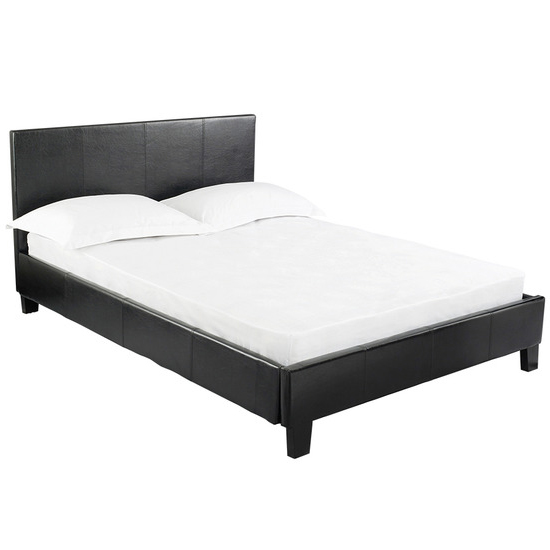 Prada Plus Hydraulic Faux Leather Double Bed In Black | Furniture in ...