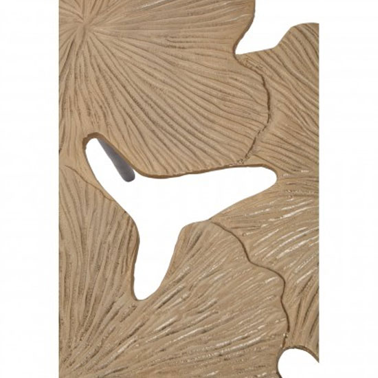 Pratt Large Aluminium Ginkgo Leaf Side Table In Gold And Black