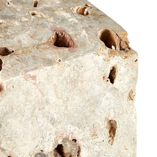 Relics Rectangular Cheese Stone Stool In Mineral Accent | Furniture in ...